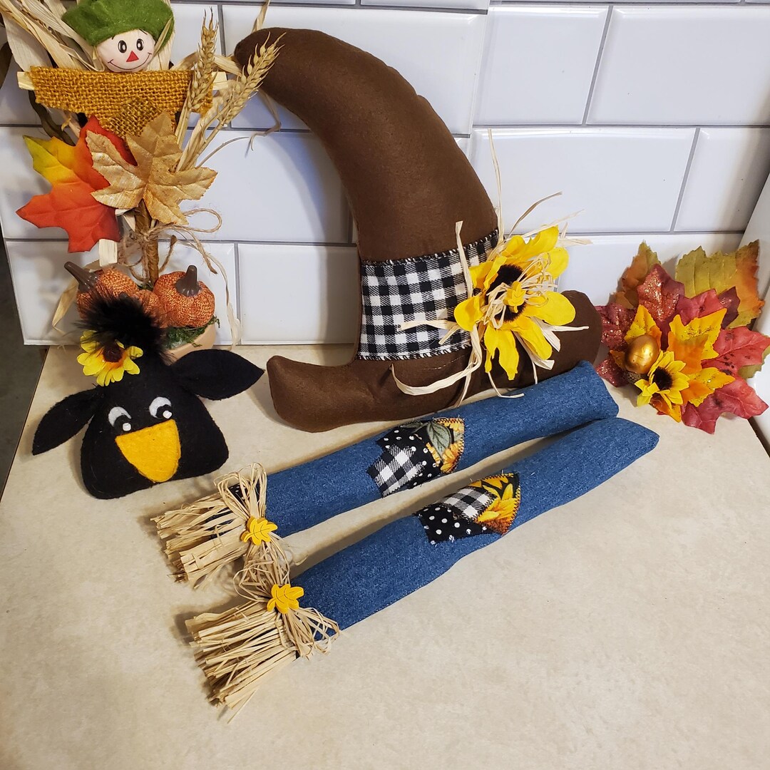 Scarecrow Hat and Legs Set, Scarecrow Hat, Scarecrow Legs, Hat With ...