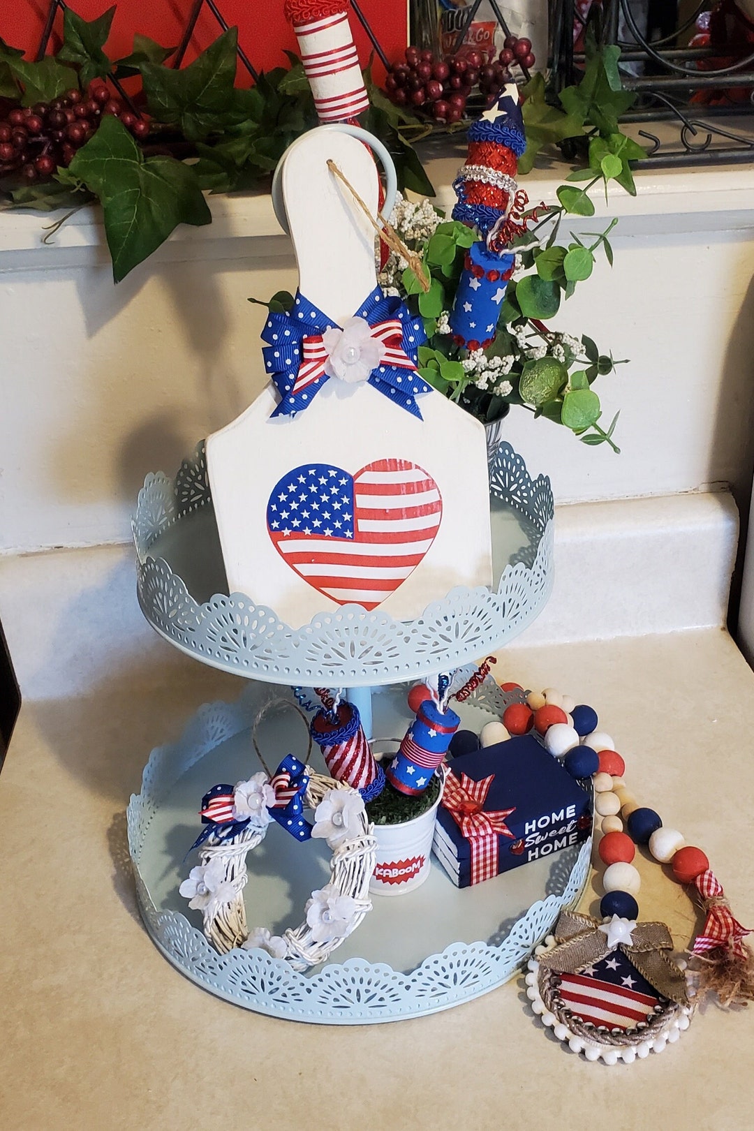 Patriotic Tray Décor, Americana Tier Tray Bundle, July 4th Tier Tray ...