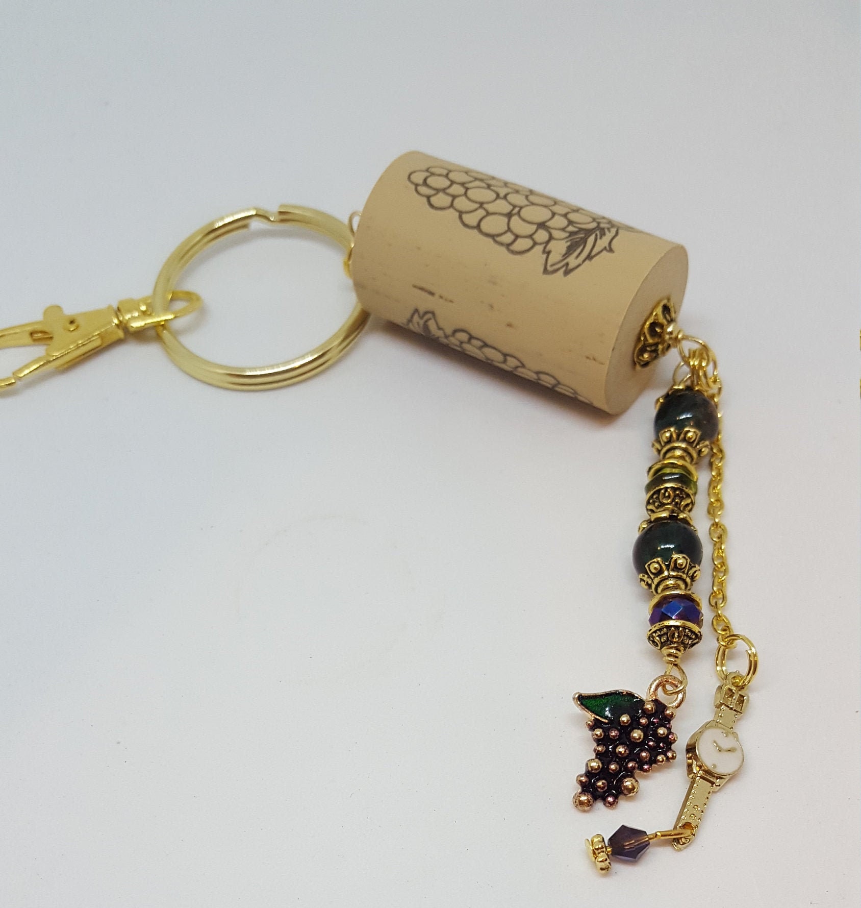 Wine Cork Key Ring - Etsy