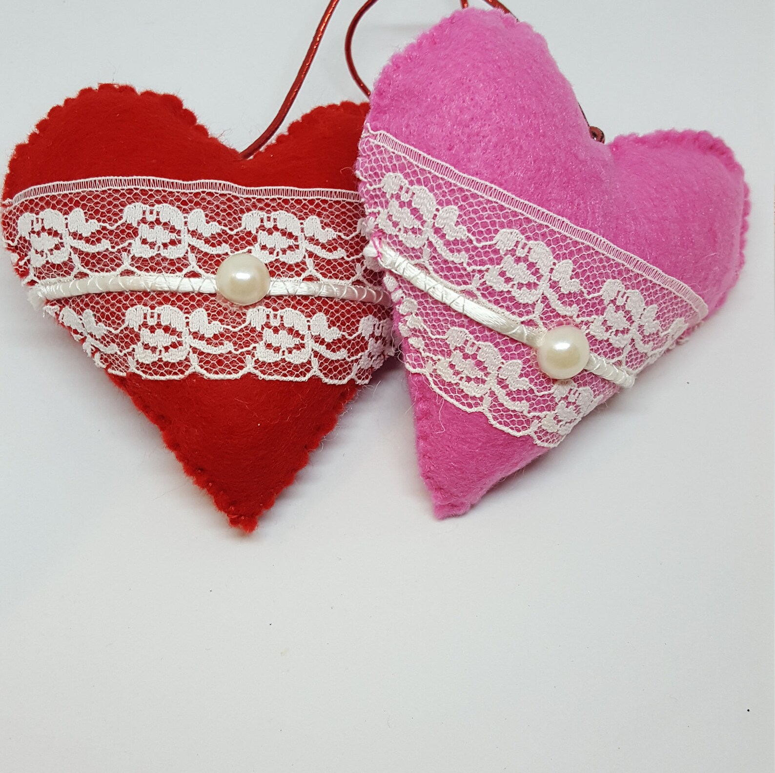 Felt Heart Ornaments - Etsy