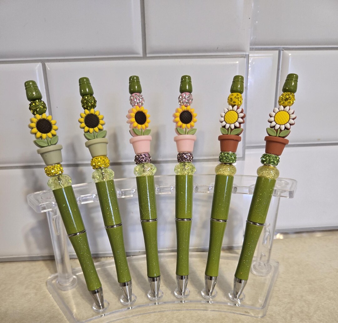 Beaded Ballpoint Pens, Plant Lovers Gift Pen, Sunflower Pen - Etsy