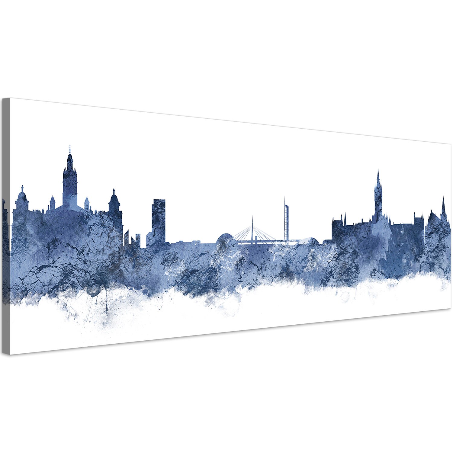 Glasgow Skyline Print on Canvas Framed Wall Art Picture | Etsy