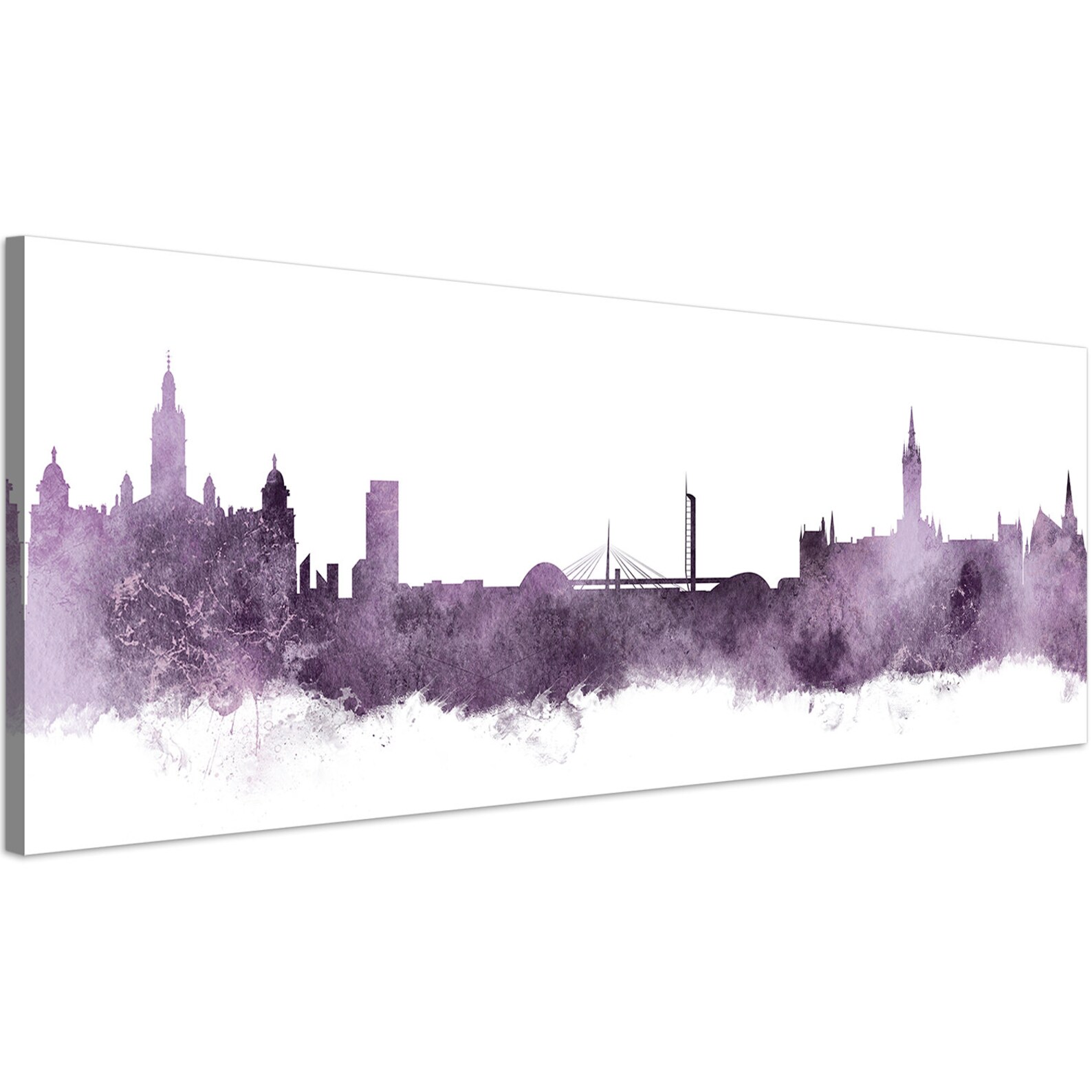 Glasgow Skyline Print on Canvas Framed Wall Art Picture - Etsy