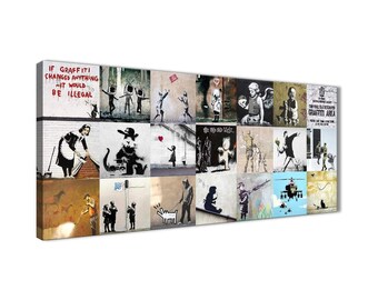 Banksy Collage Wall Art - Etsy UK