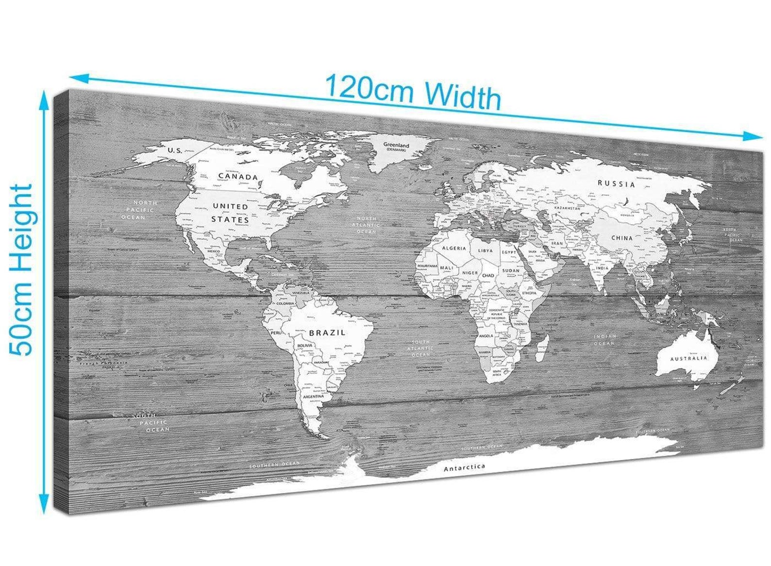 Map of the World Canvas Wall Art Print - Etsy UK