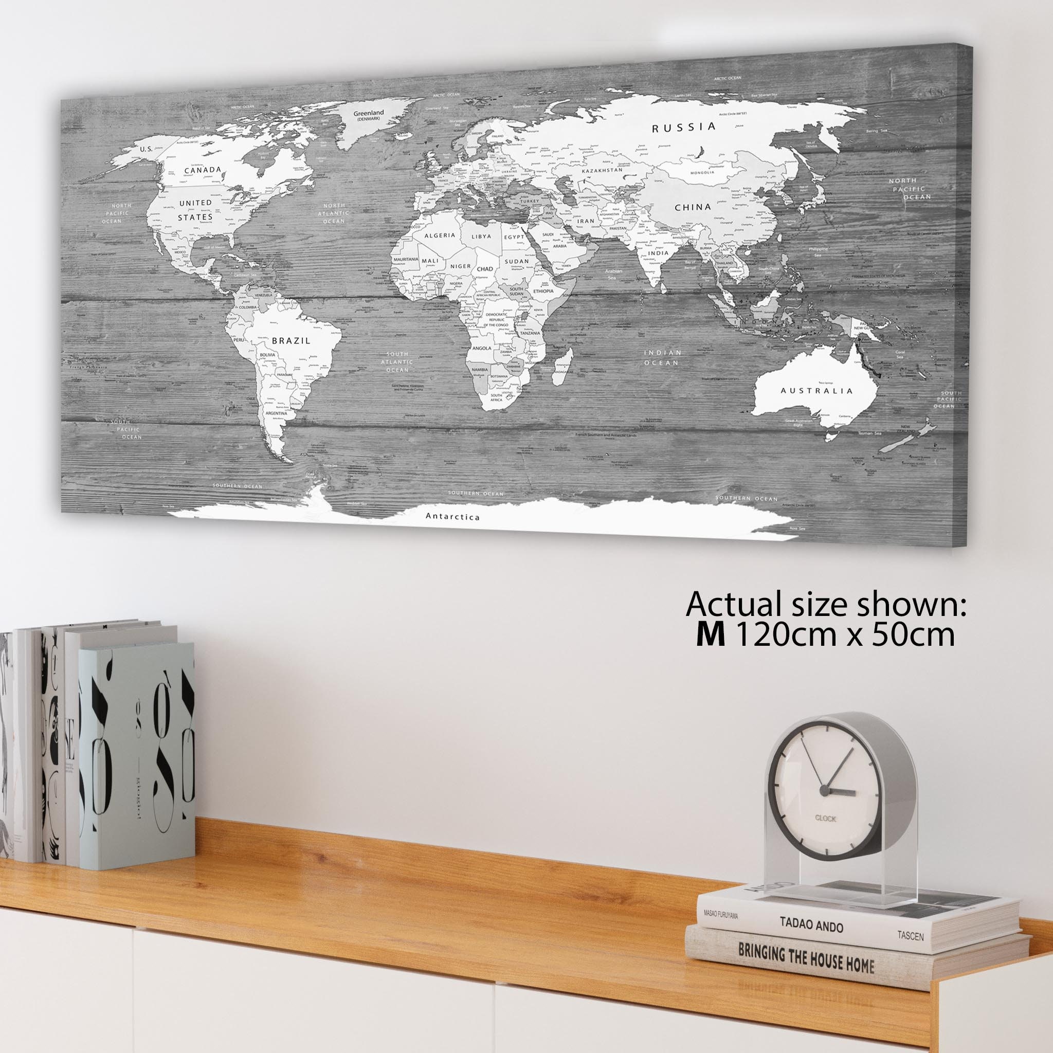 Map of the World Canvas Wall Art Print - Etsy UK