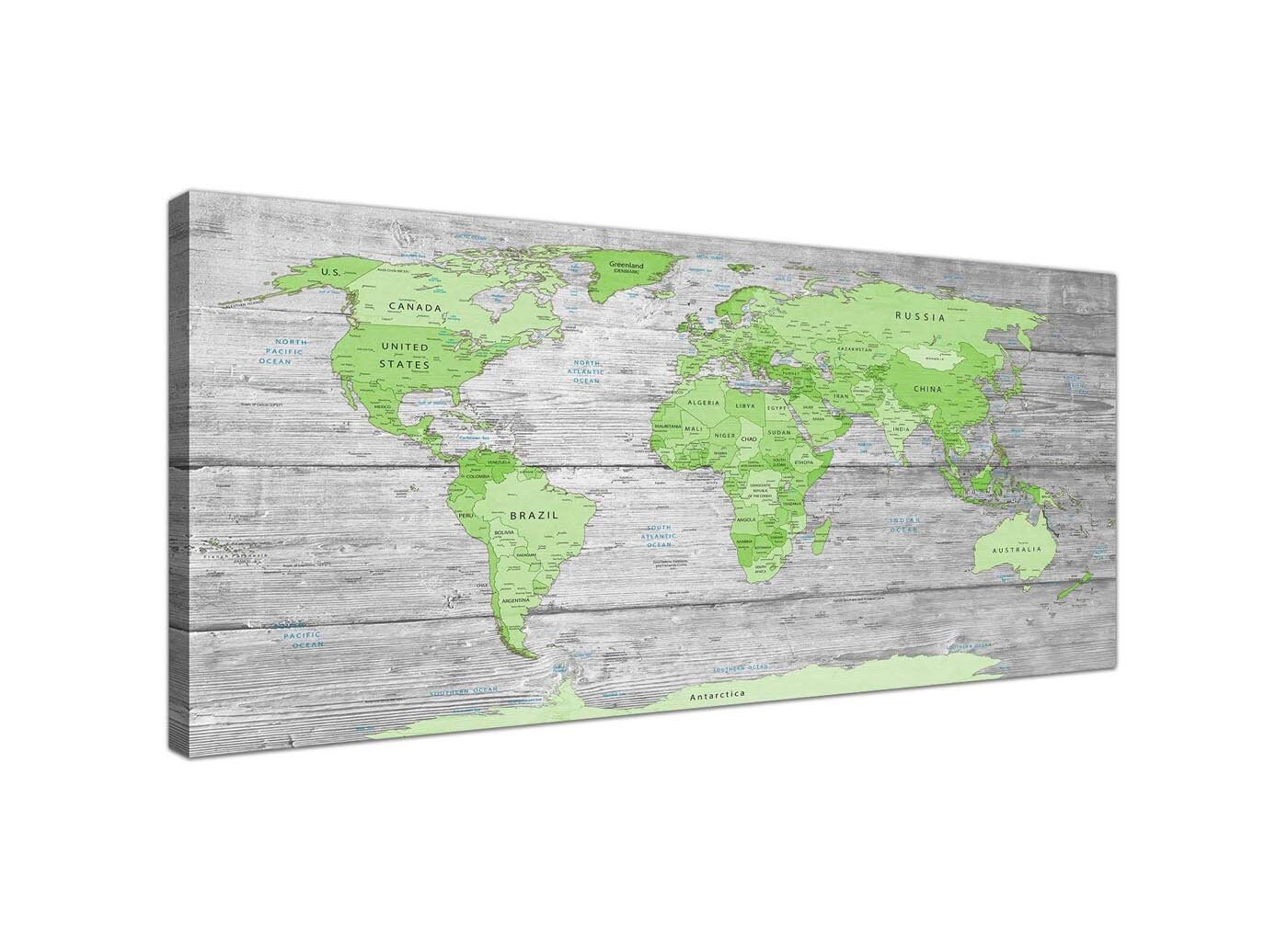 Map of the World Canvas Wall Art Print - Etsy UK