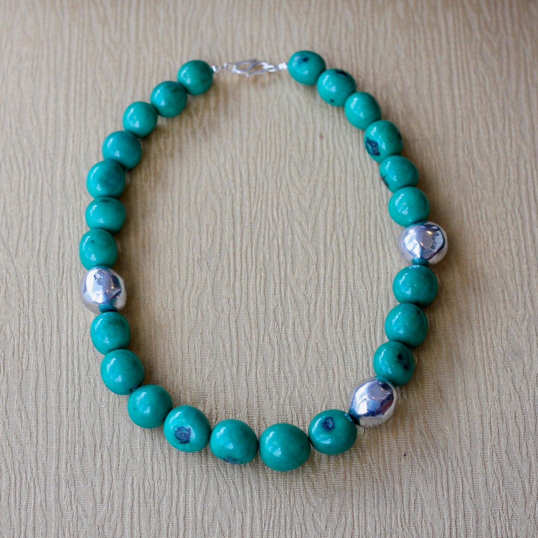 Turquoise Pambil Statement Necklace - Etsy