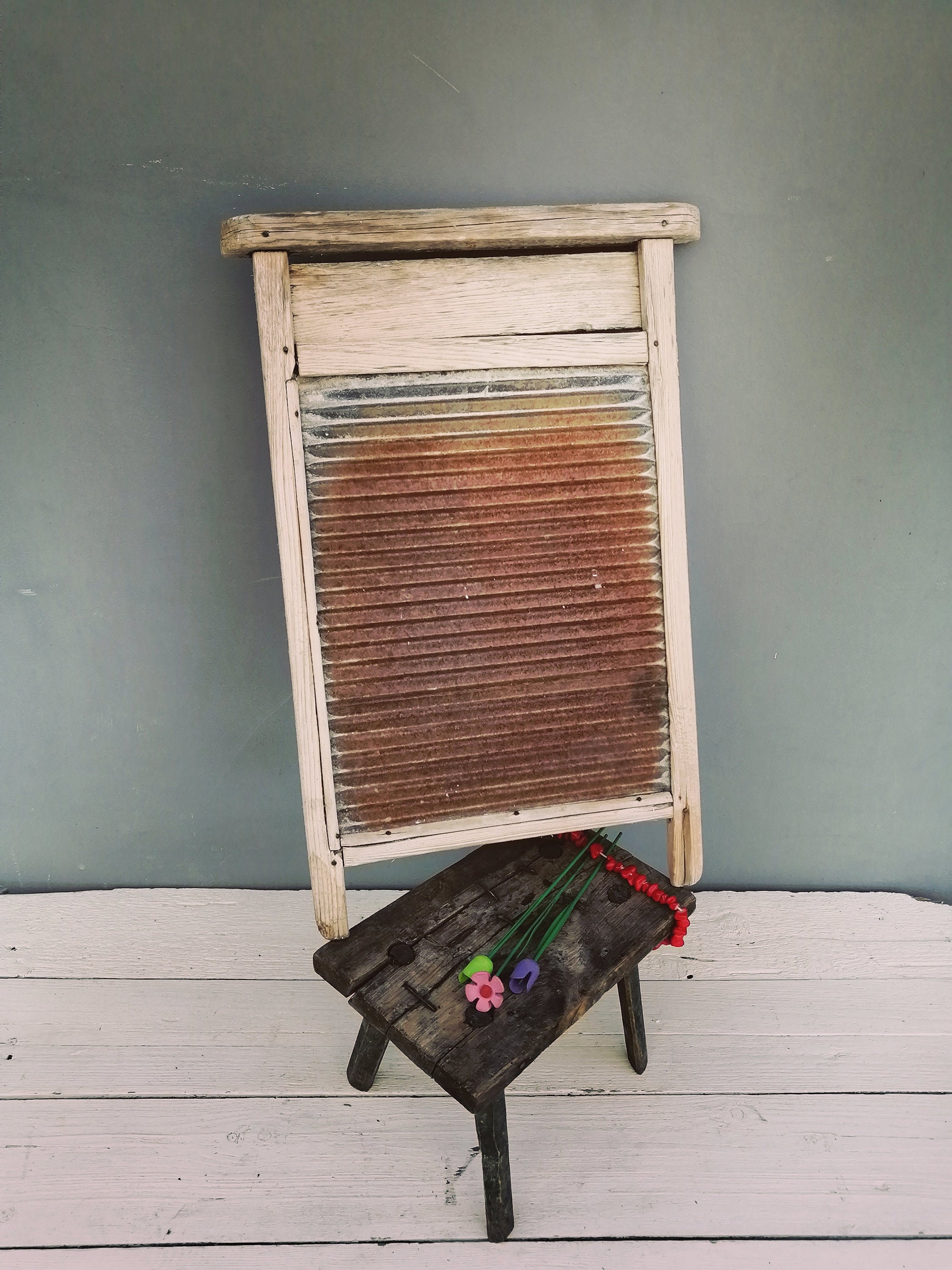 Washing Board, Vintage Washboard Metal, Old Washboard, Unique Washboard ...