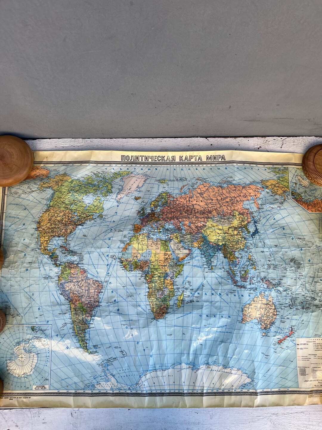 Vintage Political Map of the World of the Soviet Era Map Made - Etsy