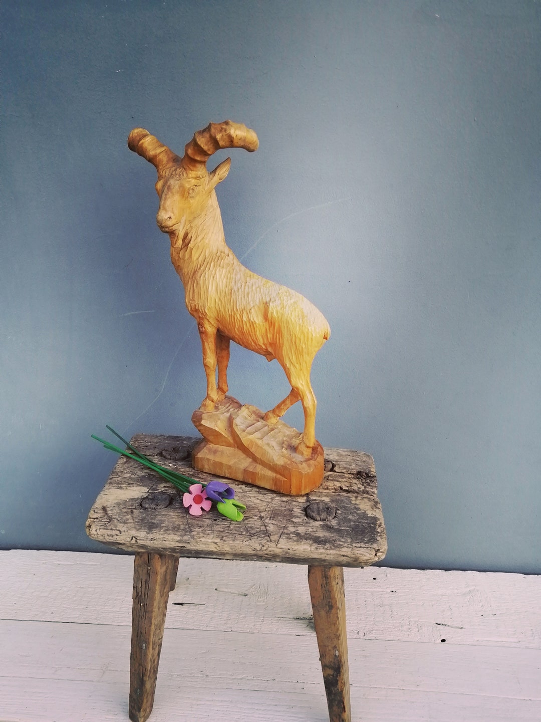 Old Spirit, Carved Ram, Carved Wood, Hand Carved Art, Wood Carving 3D ...