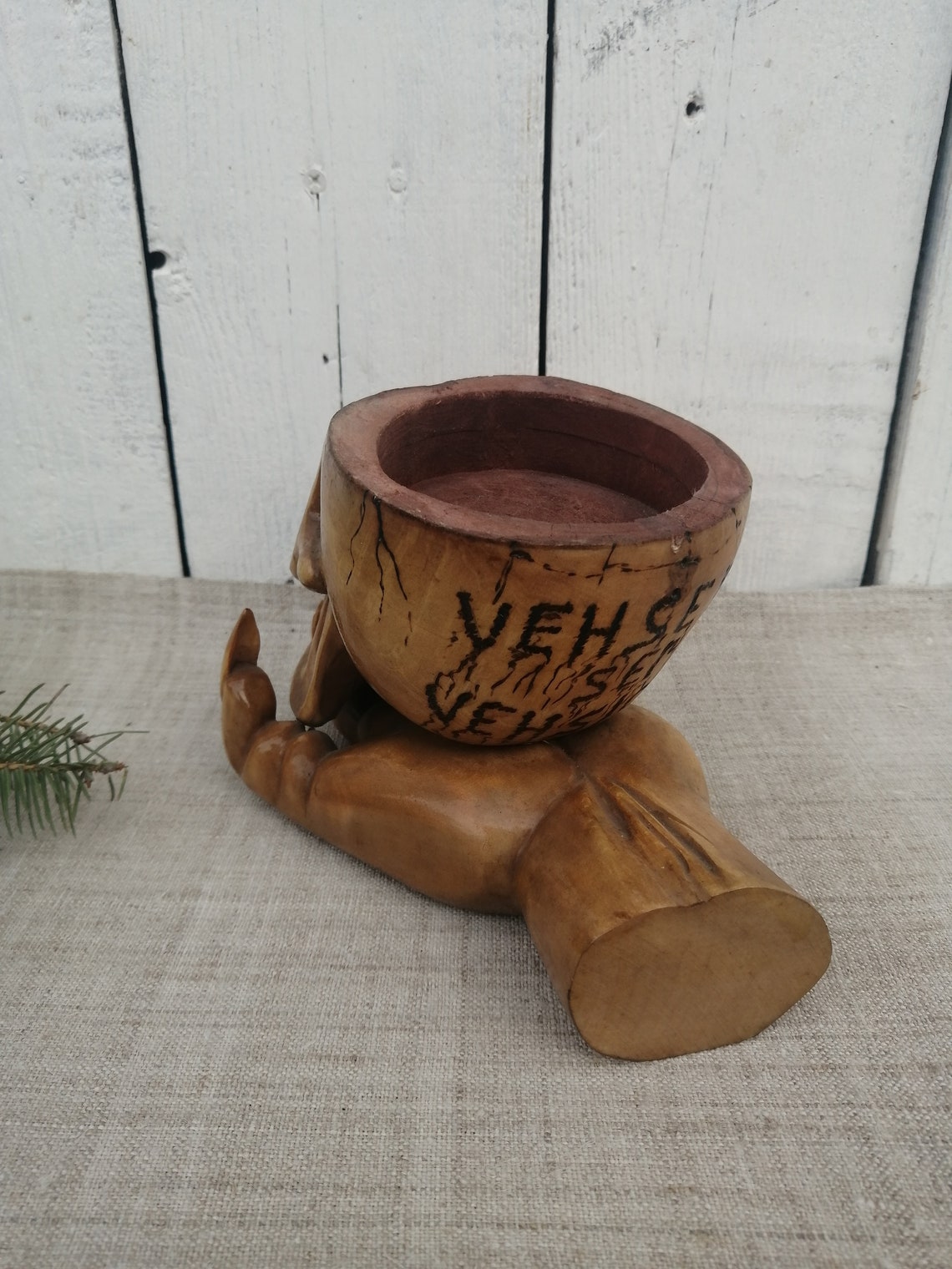 Vintage Ashtray Unique Ashtray Wooden Ashtray Vintage Table - Etsy