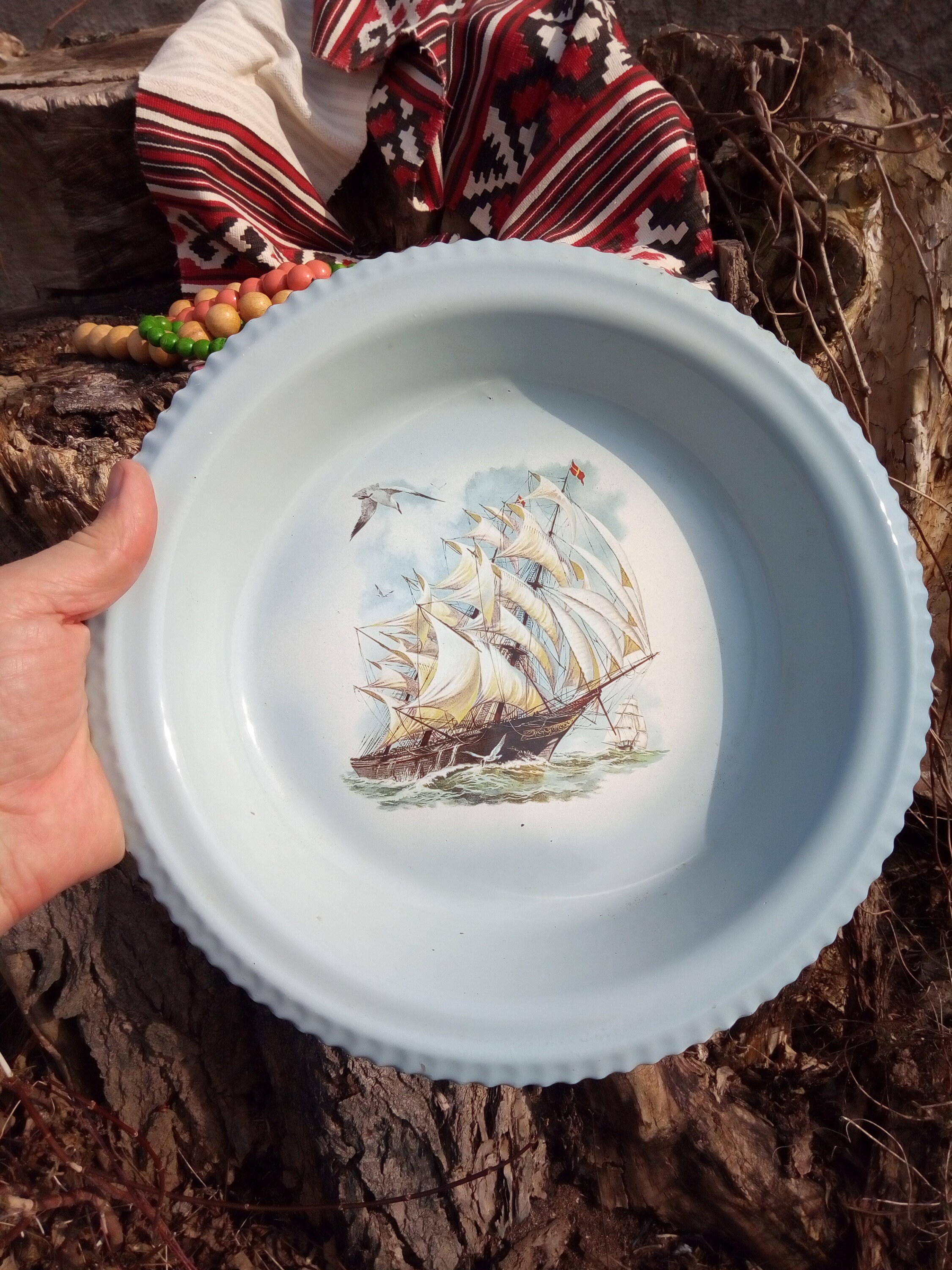 Metal Plate Vintage Plate Wall Plate Enamel Plate Pattern - Etsy