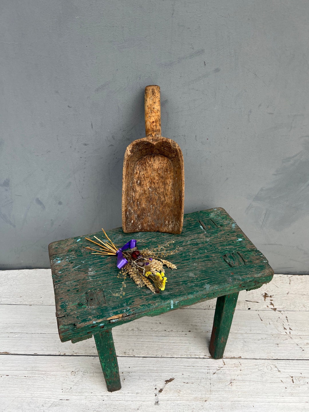 Vintage Large Scoop, Vintage Wooden Scoop, Grain Bucket, Movie Props ...