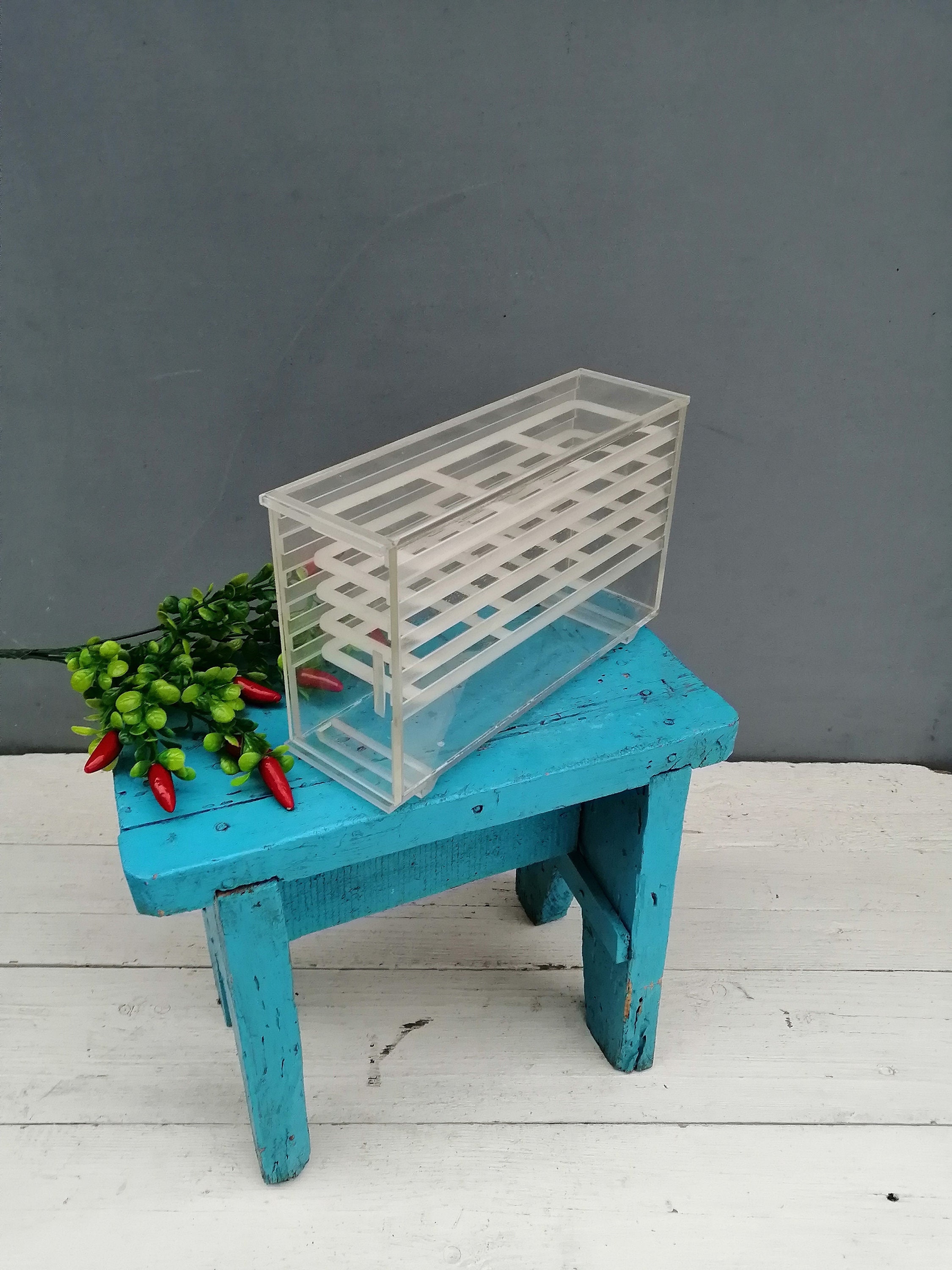 Vintage Plexiglass Box Antique Plexiglass Sliding Door Box - Etsy