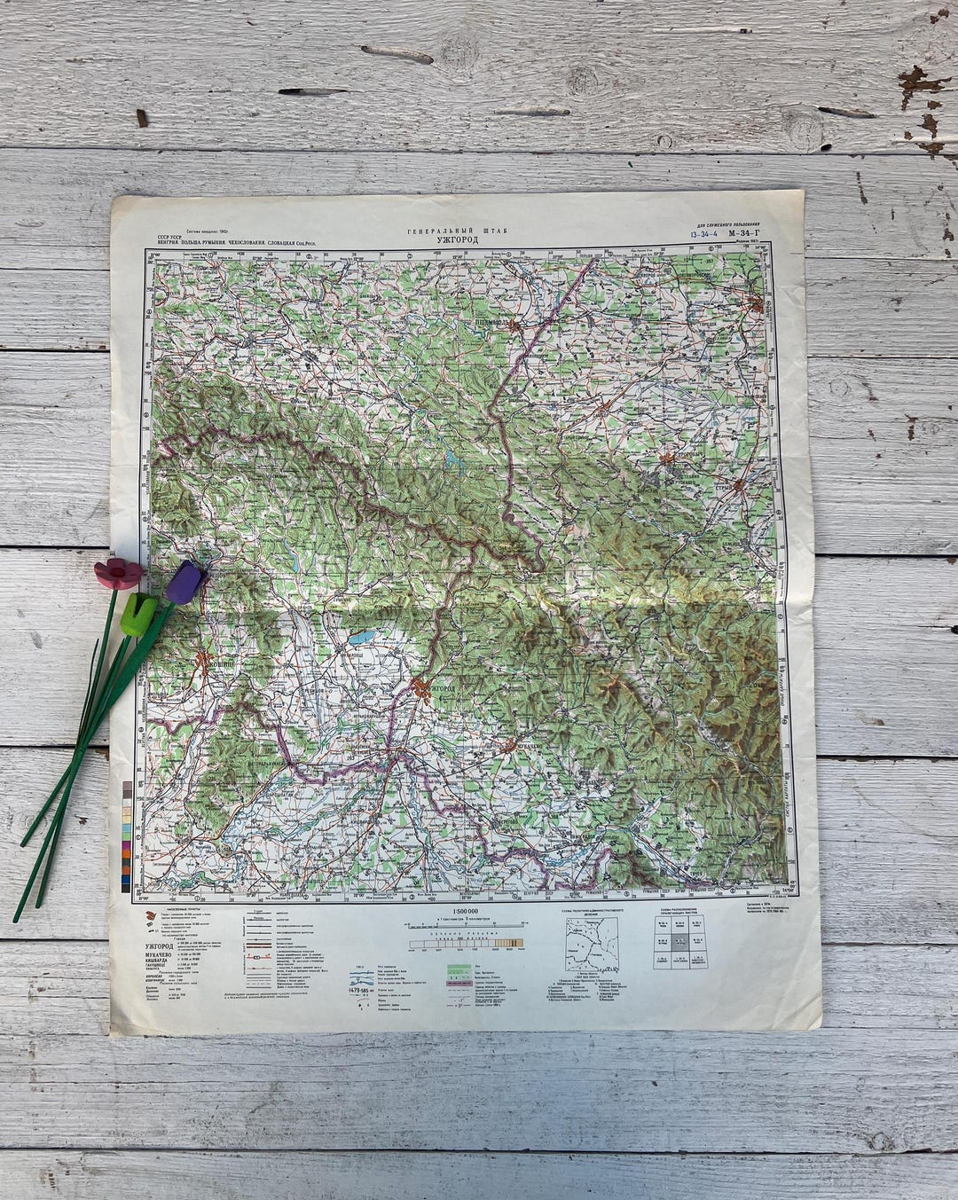 Soviet Military Geodetic Map Uzhgorod, Ukraine, Printed in 1985 - Maps ...