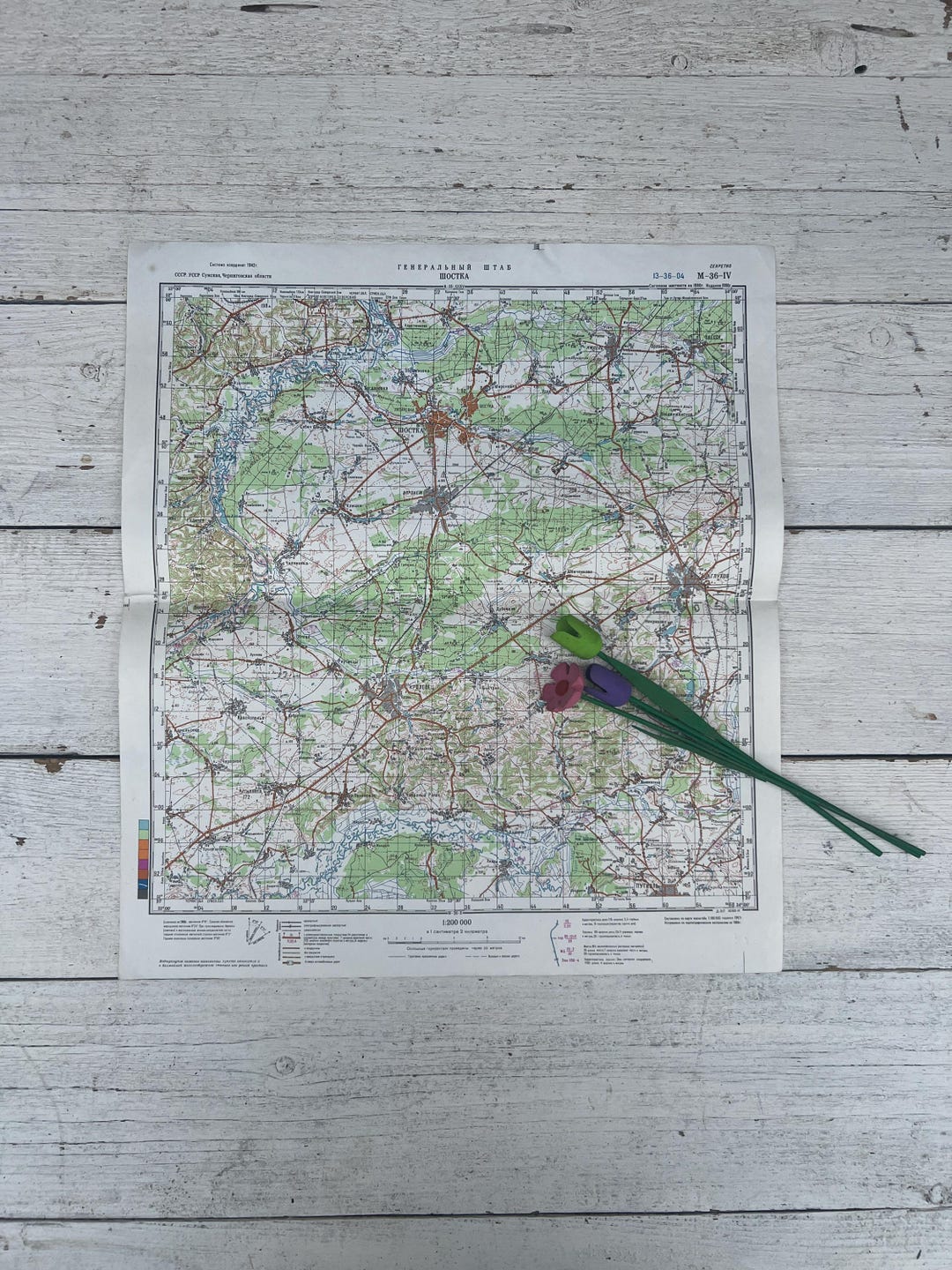 Soviet Military Geodetic Map Sixth, Ukraine, Printed in 1985 Maps of ...