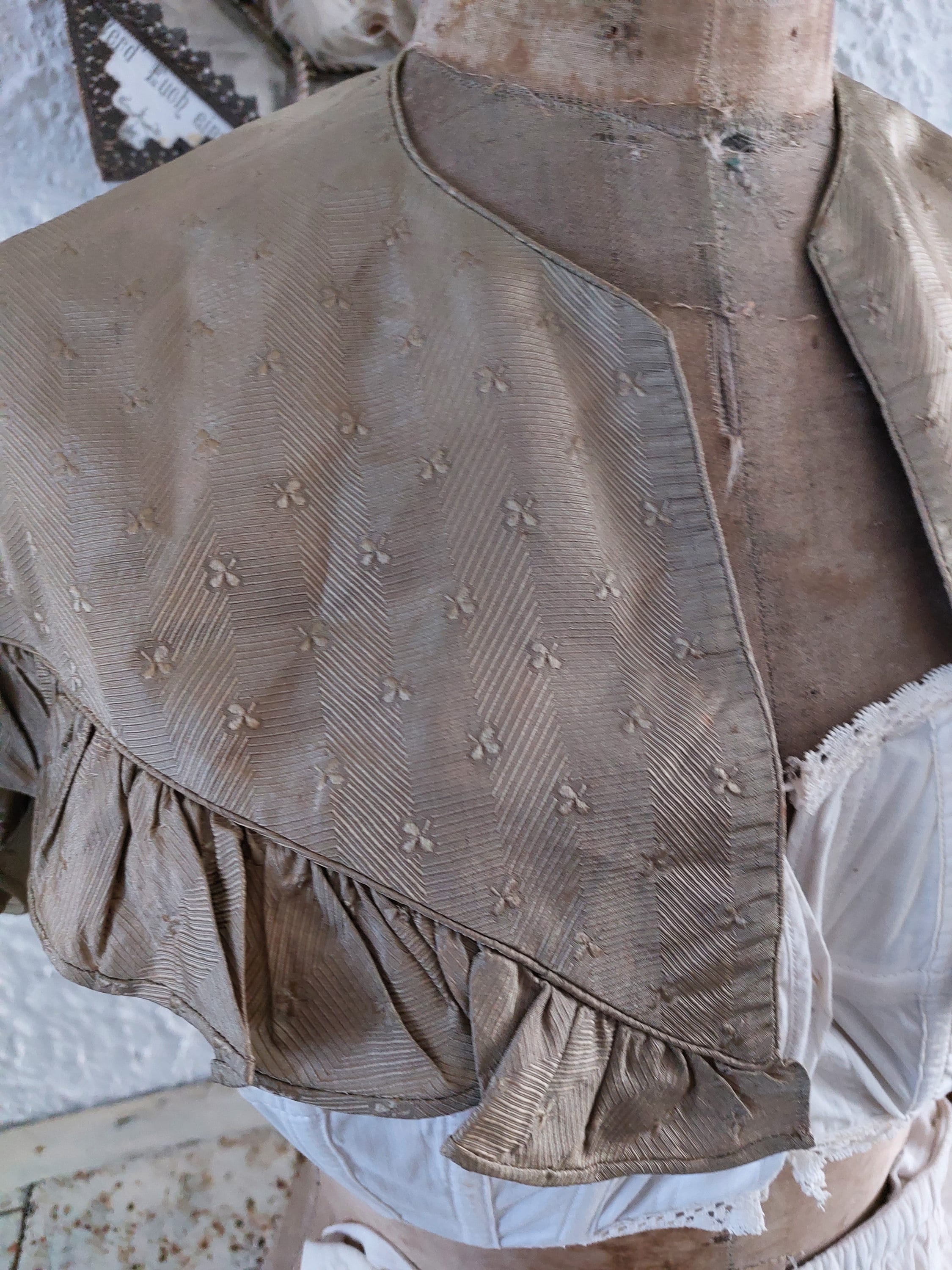 RARE Antique Regency Victorian Pelerine Cape Silk Green 1820s 1830s ...