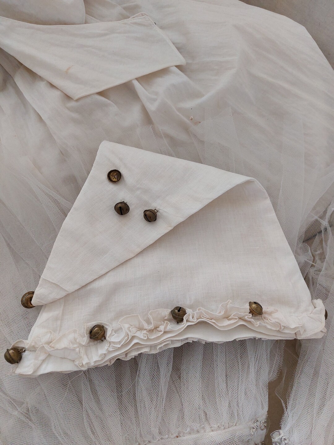 Antique Jester Poirot Hat Theater Costume Nina Hartmann Brocante White ...