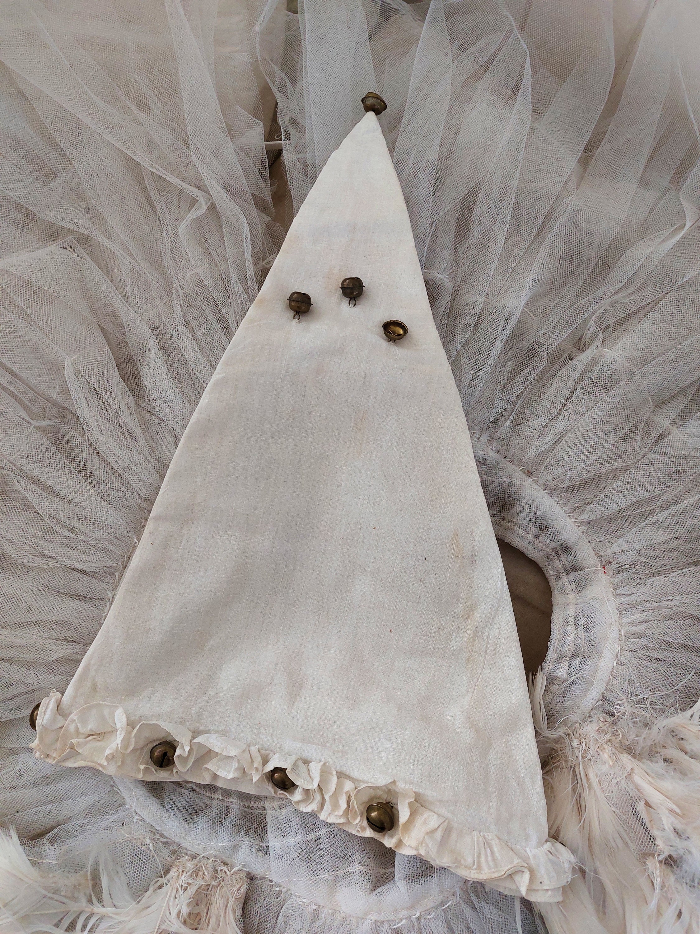 Antique Jester Poirot Hat Theater Costume Nina Hartmann Brocante White ...