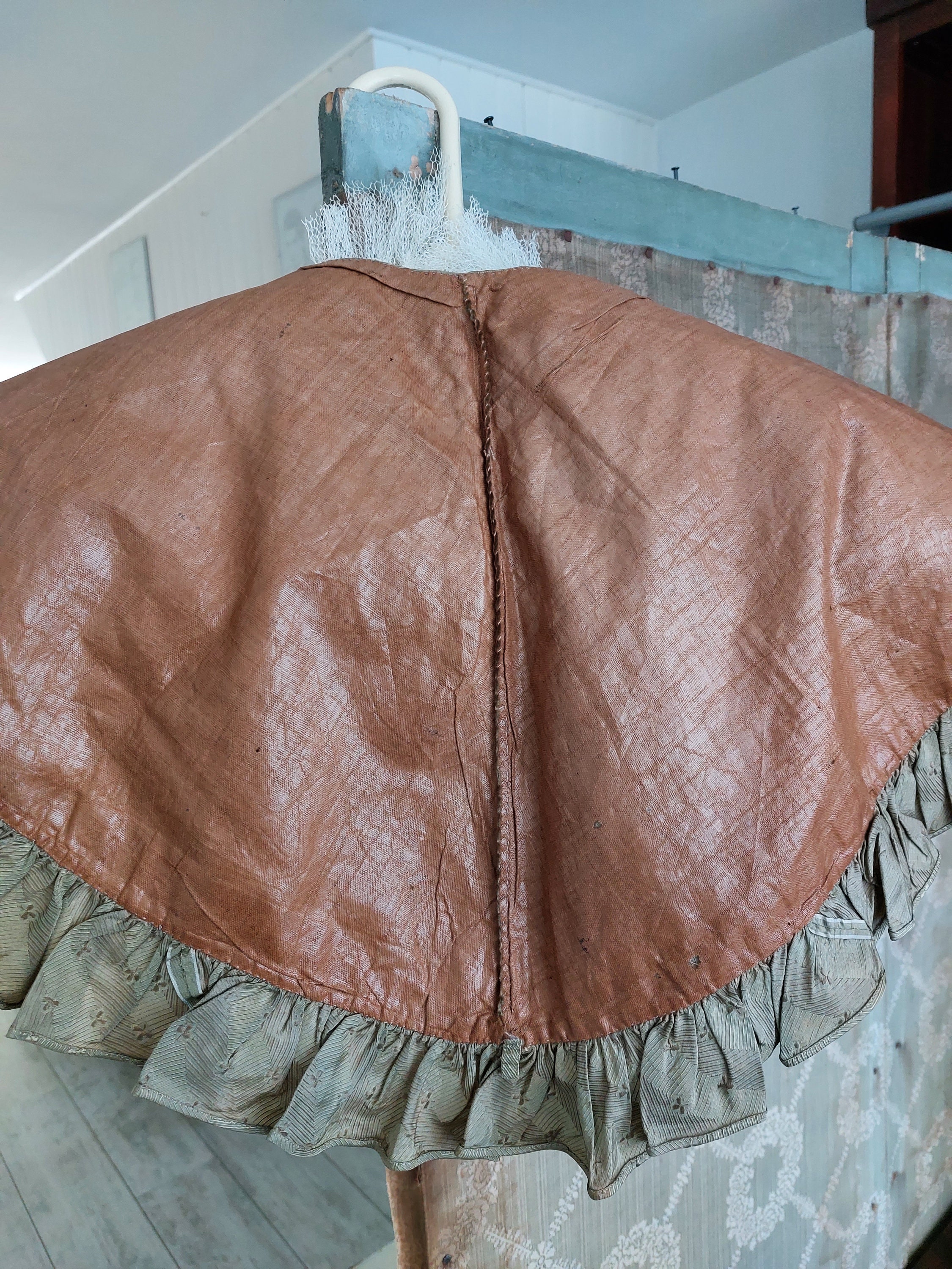 RARE Antique Regency Victorian Pelerine Cape Silk Green 1820s 1830s ...