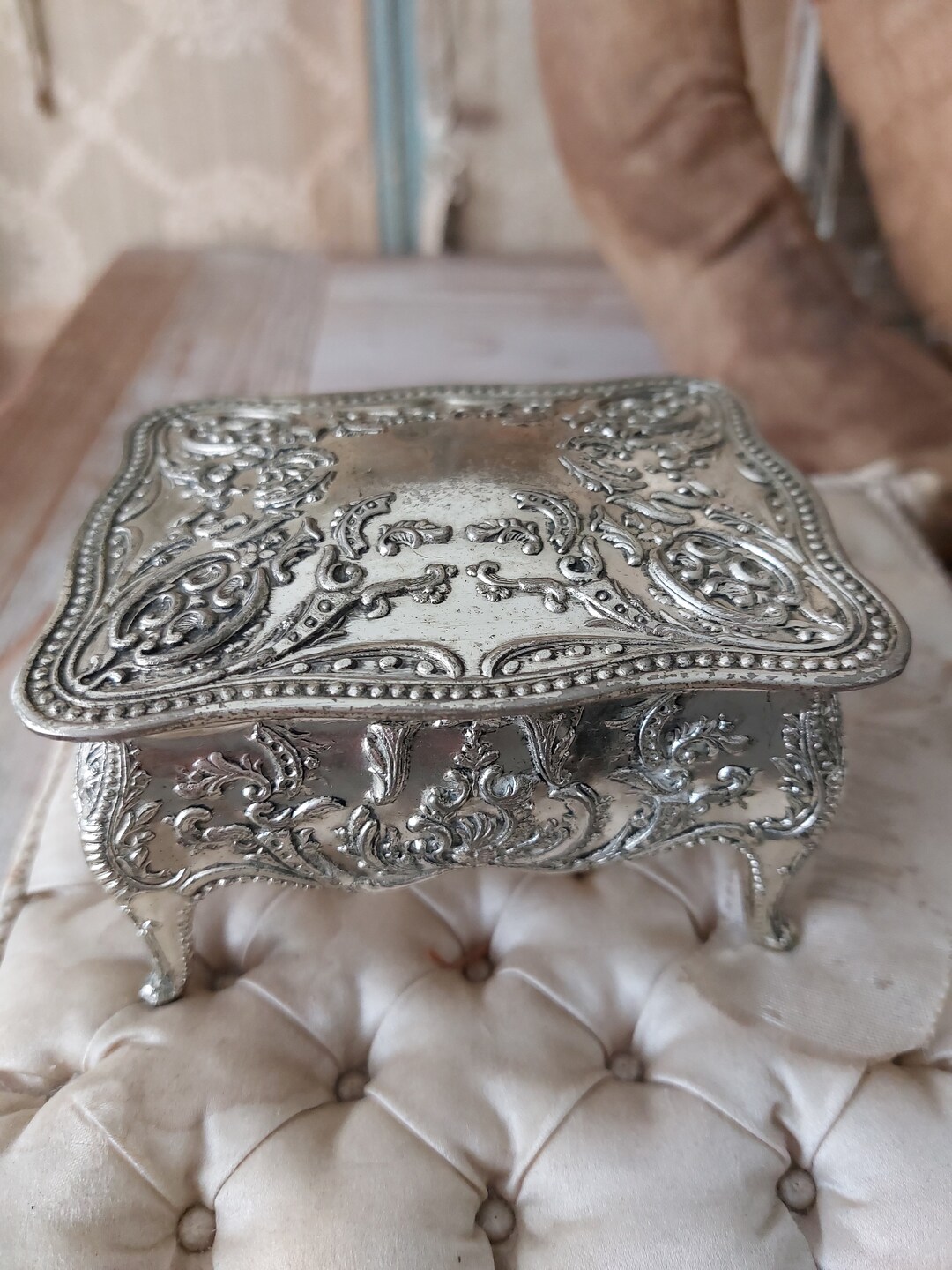 Antique Jewelry Box French - Etsy