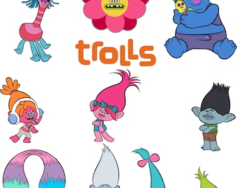 trolls inspired svg font trolls font trolls svg cut files