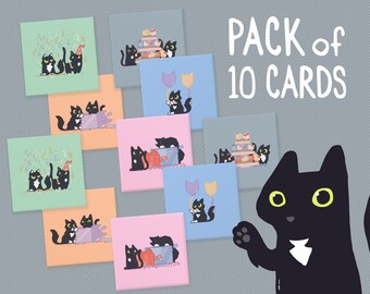 Cat greeting cards | Etsy