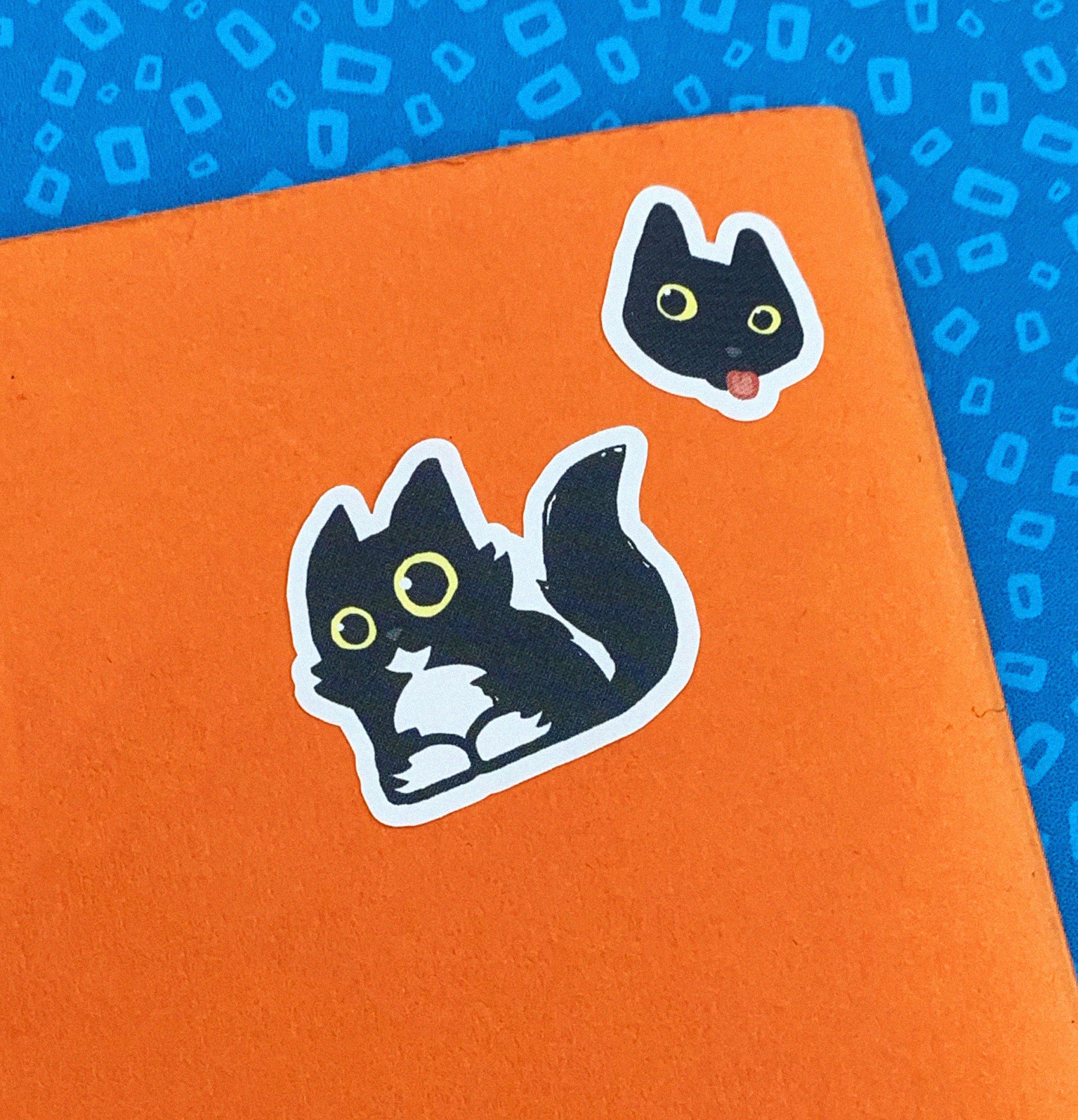 Black Cat Stickers Black Cat A6 Sticker Sheet 14 Cute | Etsy