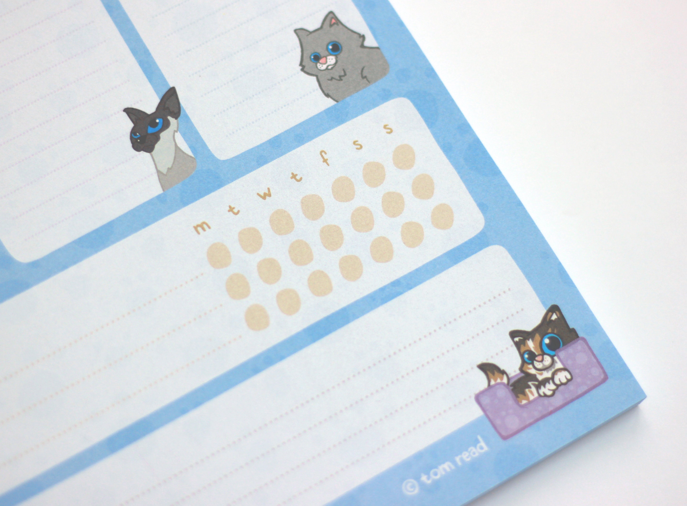 Cat Themed Weekly Planner Weekly Planner Pad With Cat - Etsy UK