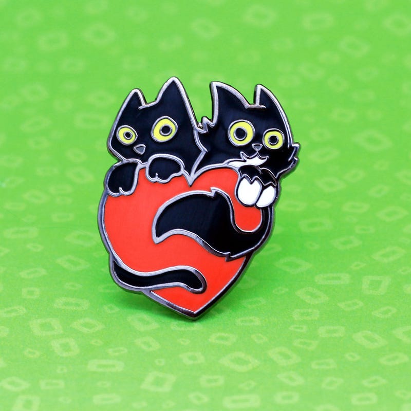 Heart Pin - Etsy