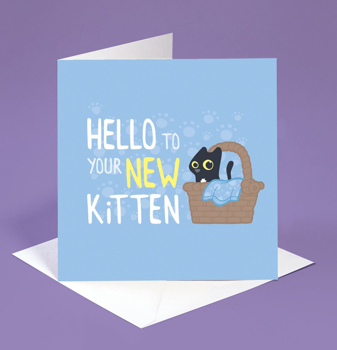 Congratulations on Your New Kitten Card, Welcome a New Kitten Greeting ...