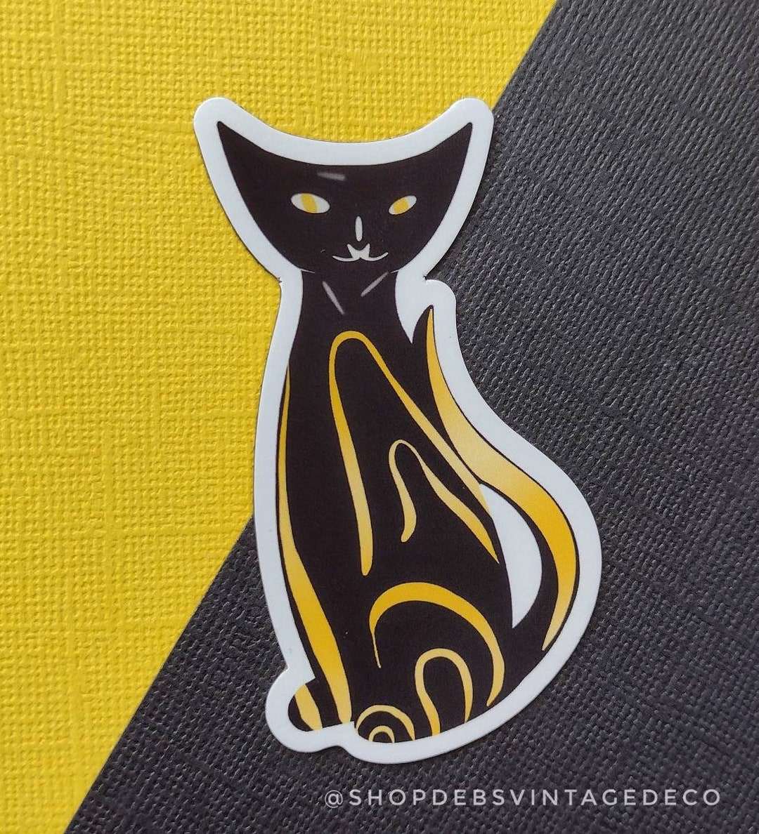 Retro MCM Cat Magnet | Scooped-head Cat | Mid Century Modern | Mid ...