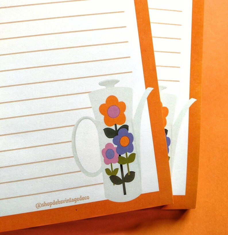 Retro Coffee Pot A5 Notepad (lined) Retro Stationery | Retro Notepad ...