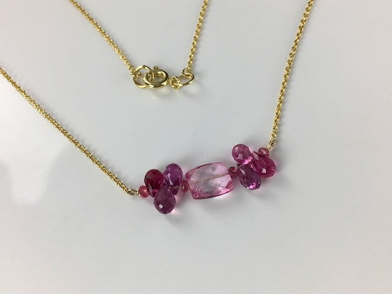 Pink topaz necklace store