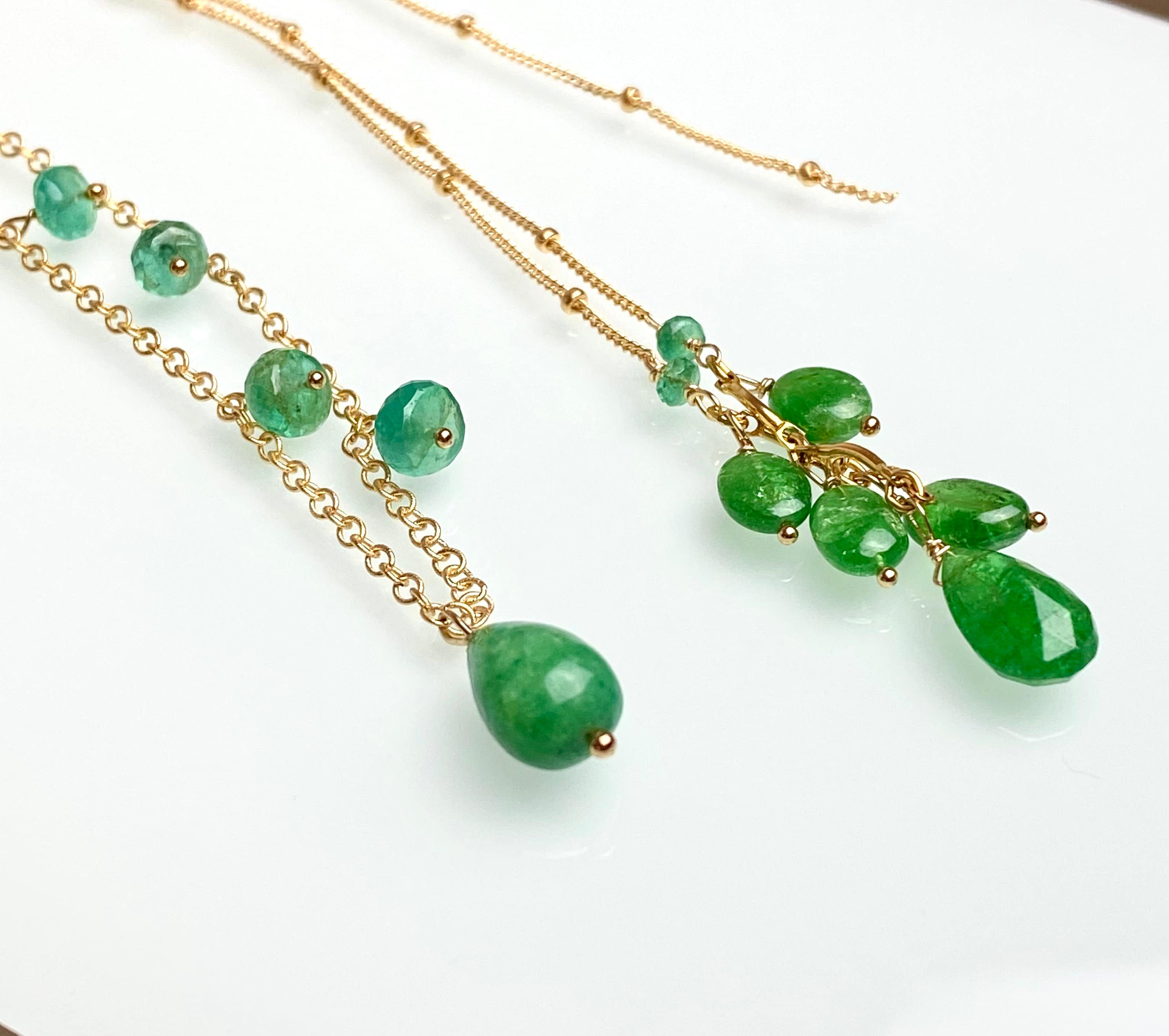 Emerald Necklace May Birthstone Necklace May Birthstone | Etsy