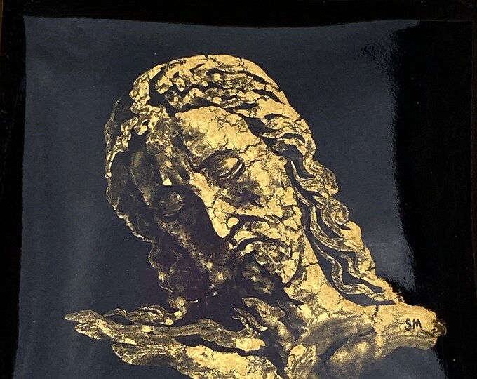 Enamel Jesus Christ Plaque. Artisan Made at the Abbey Saint-martin De ...