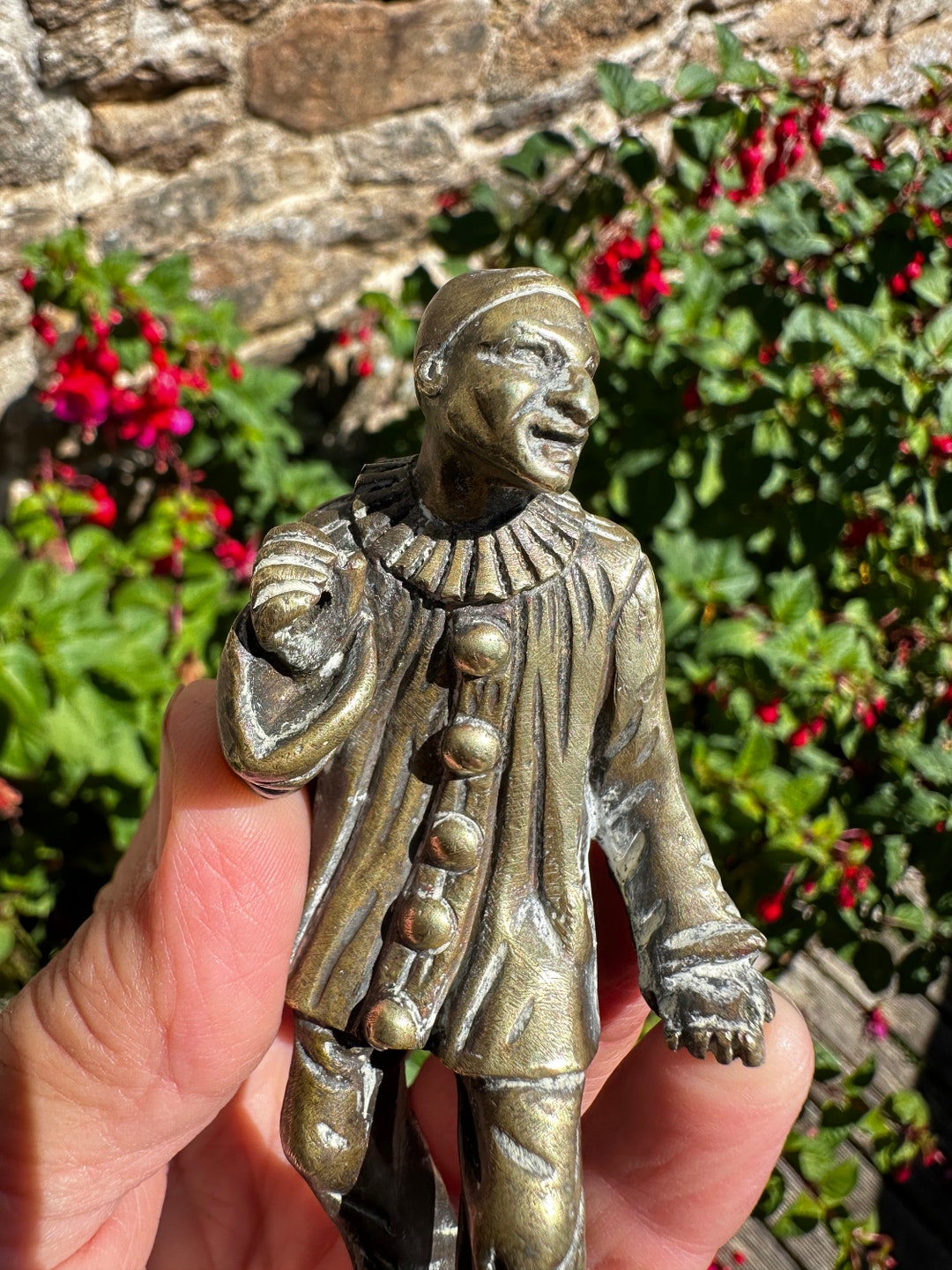 Antique French Bronze Pierrot Figure - Clock Figure - Clock Ornament ...
