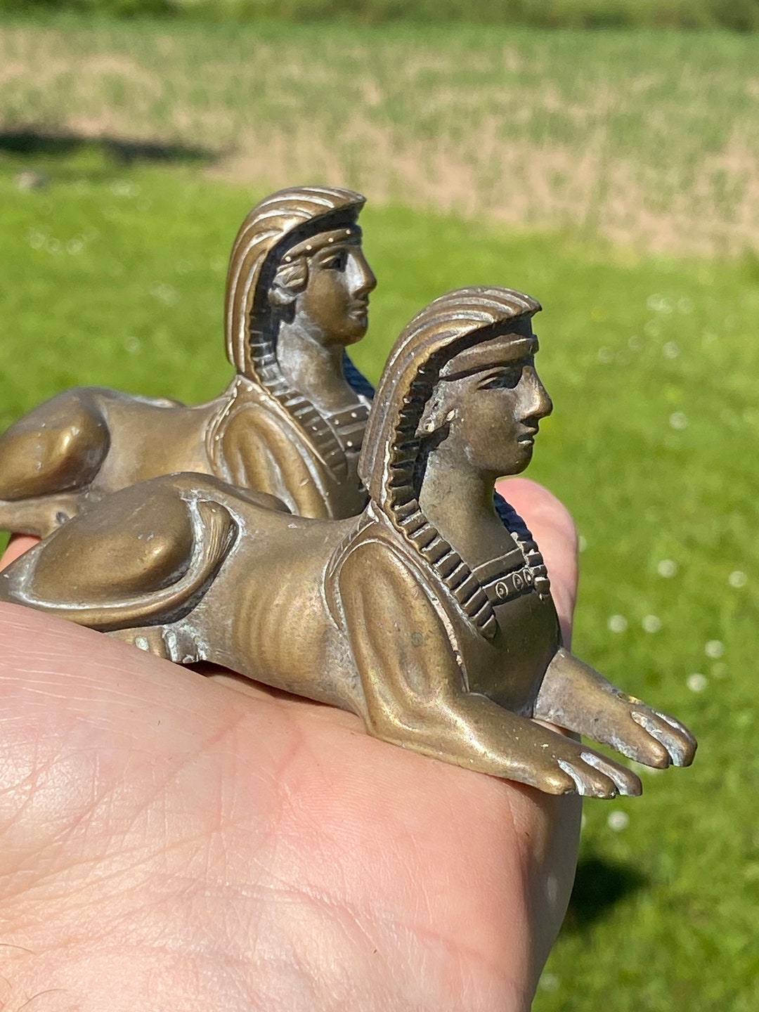 French Antique Bronze Sphinx Figures for Furniture or Clock Restoration ...