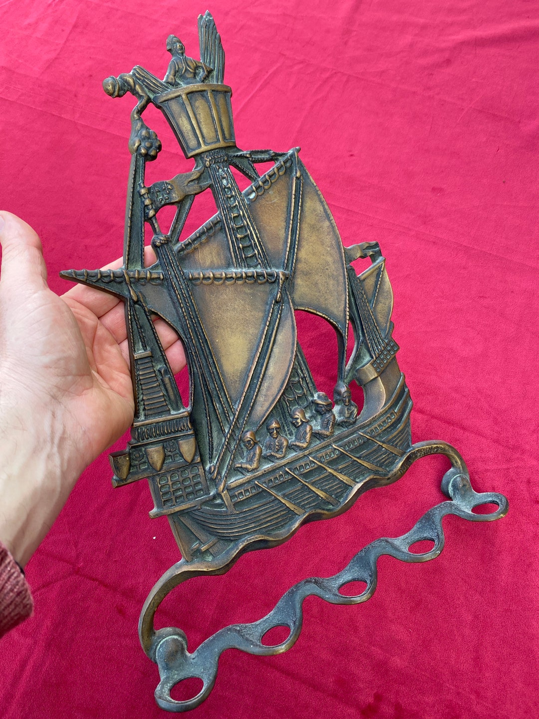 Max Le Verrier Bronze Pipe Rack - Vintage French Art Deco Style Galleon ...