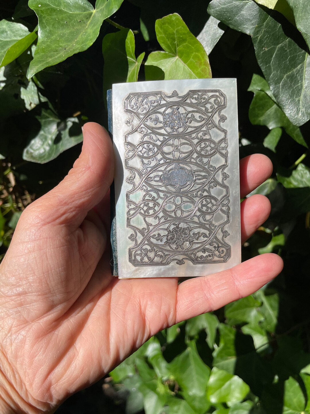 Antique Dance Card Holder - Aide Memoire - French Mother of Pearl and ...