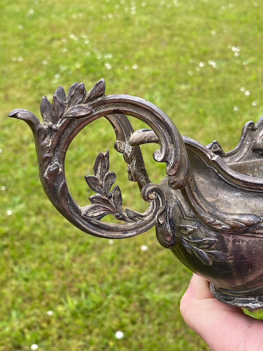 French 19th Century Metal Jardiniere / Planter /cache Pot. Flaming ...