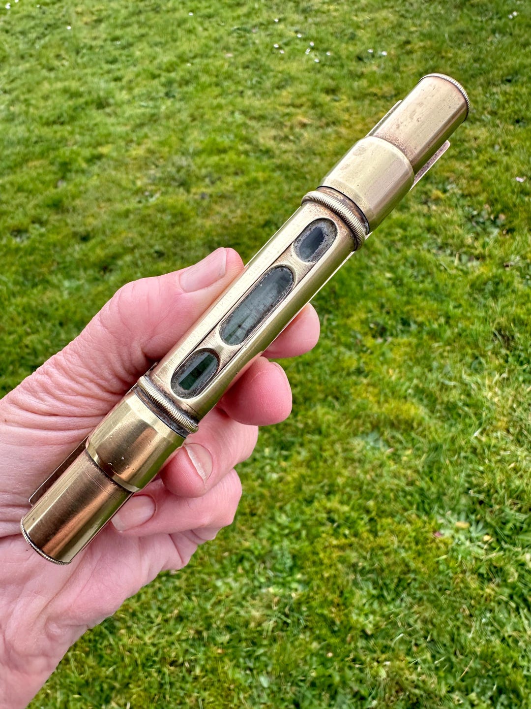 Antique Brass Spirit Level - Pocket Spirit Level With Protective Brass ...