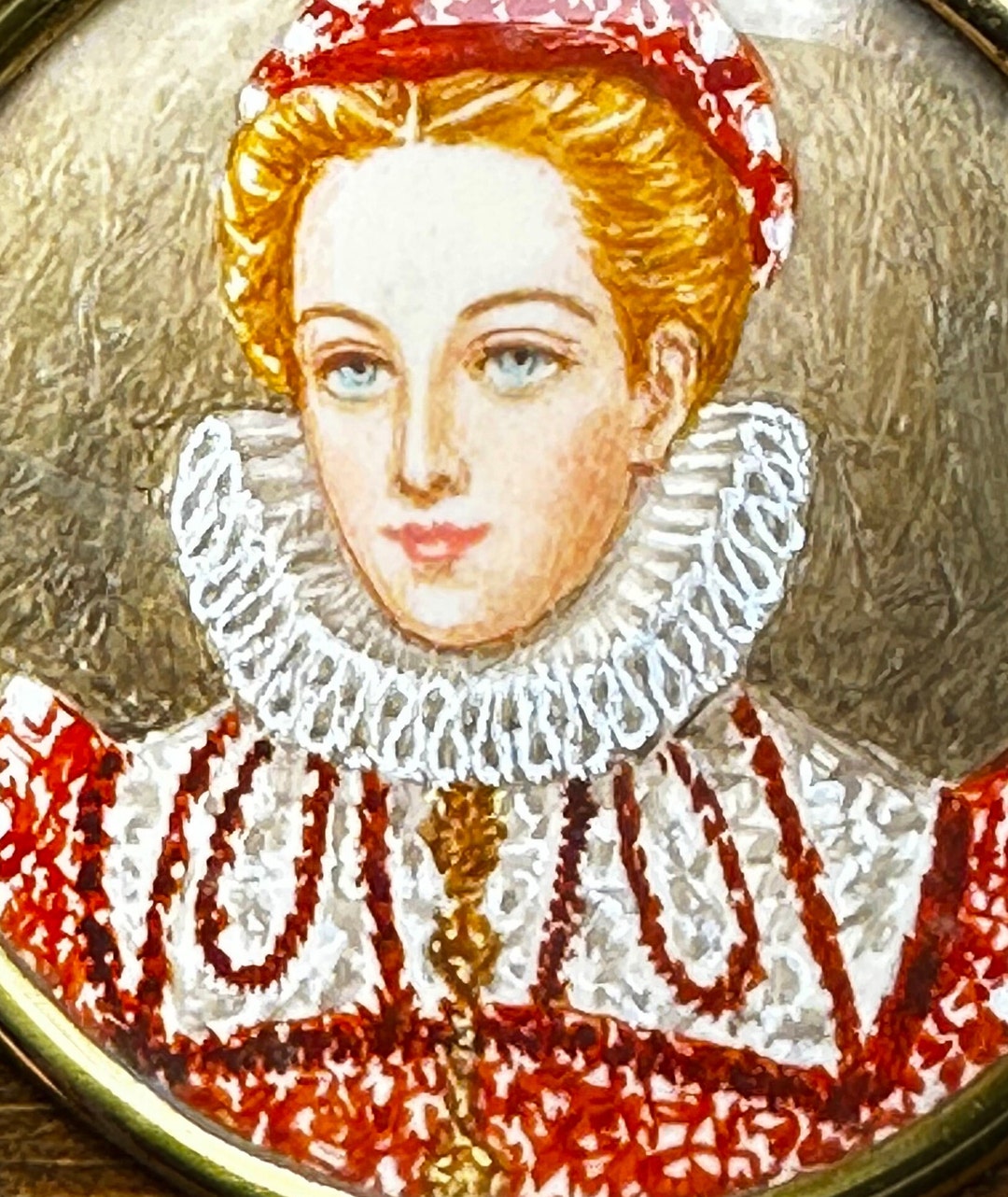 French Portrait Miniature - Vintage French Hand Painted Portrait ...