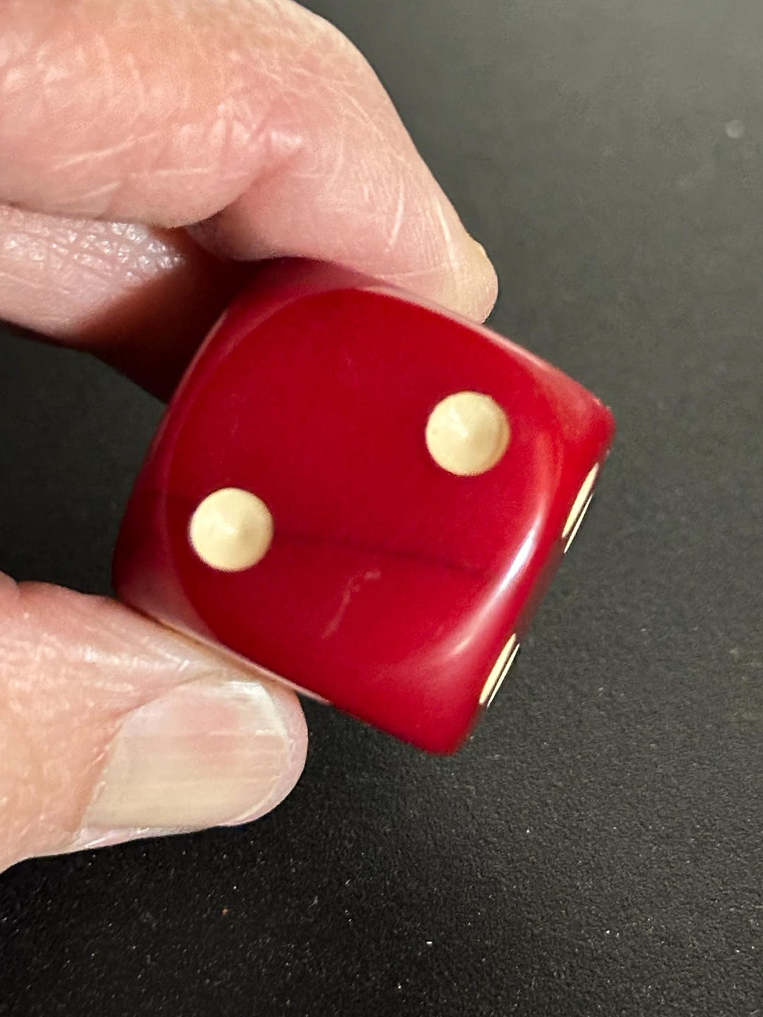 Cherry Red Bakelite Dice . Gaming Dice . Dé En Bakelite Rouge ...