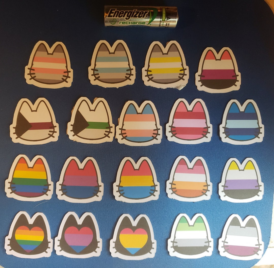 LGBTQ Cat Stickers set of 5 - Etsy