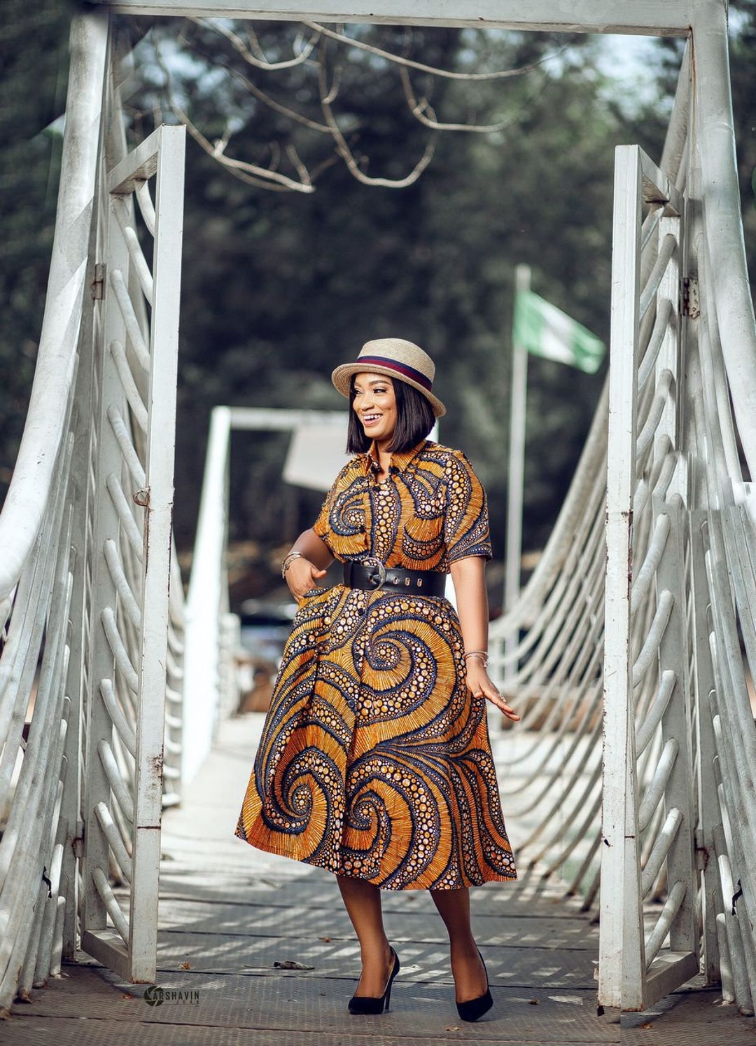 African Print Tora Shirt Dress - Etsy