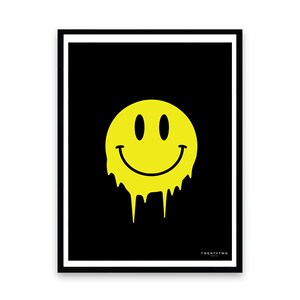 Digital Print / Smile Face / Art / Retro / Design / Contemporary / Wall ...