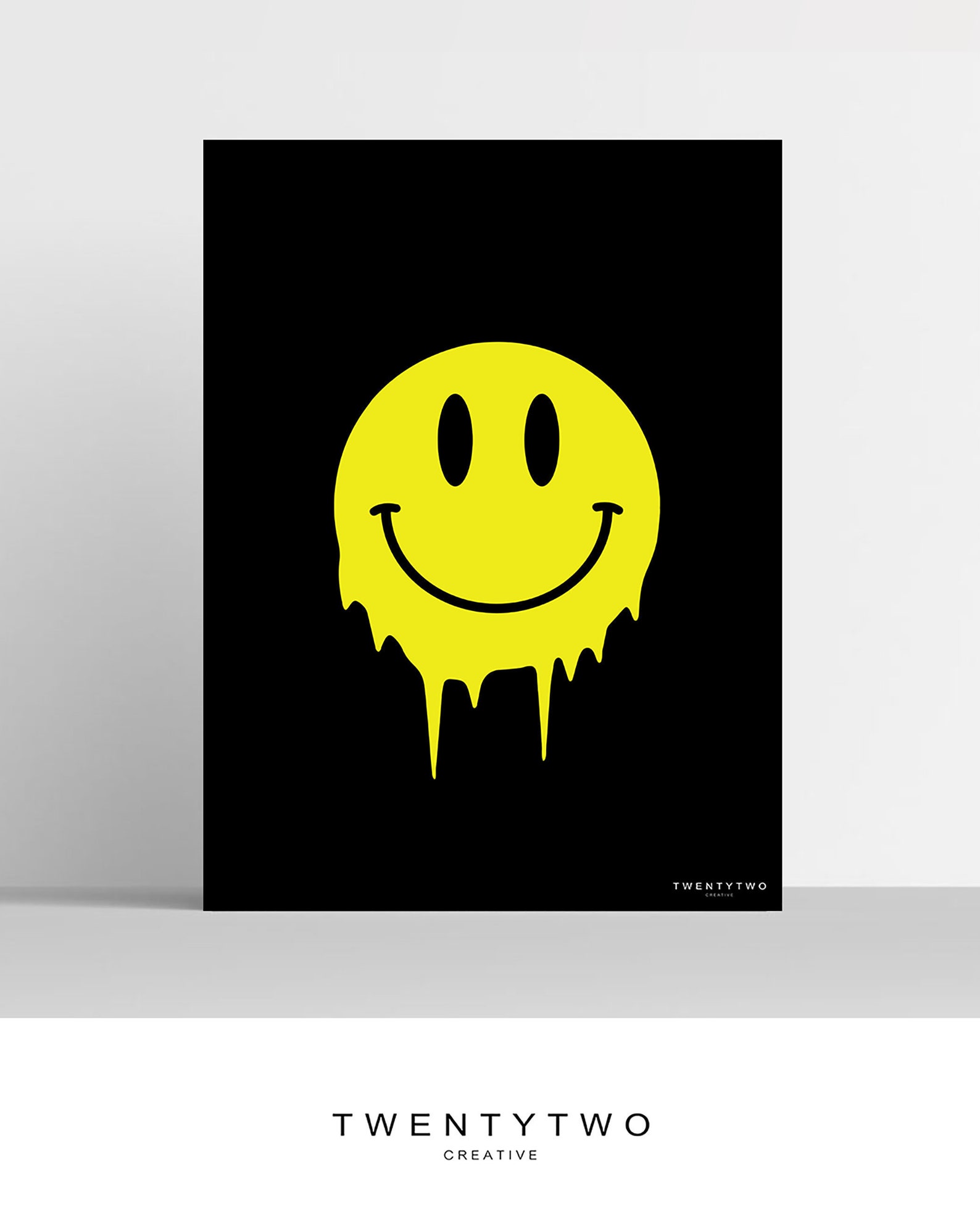 Digital Print / Smile Face / Art / Retro / Design / Contemporary / Wall ...