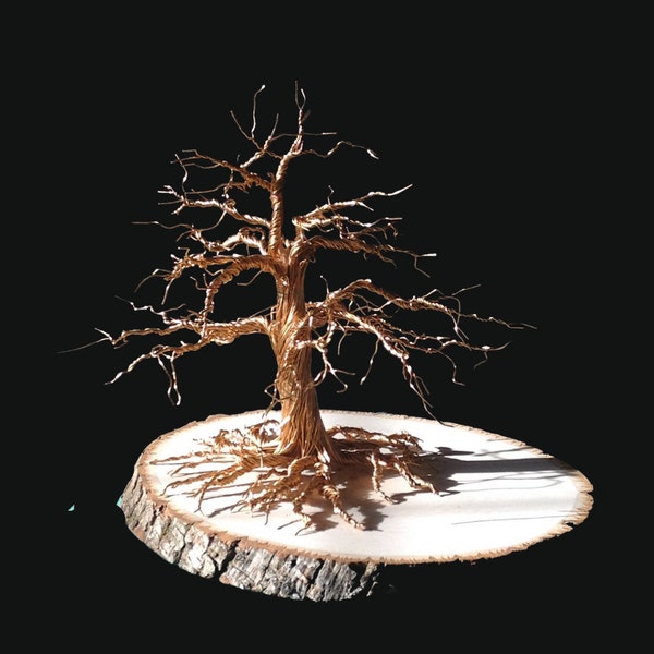 Copper Oak Tree Sculpture - Etsy